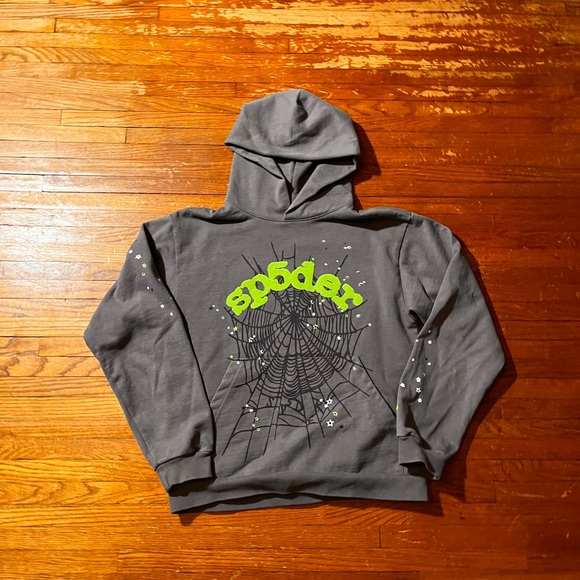 Sp5der | Sweaters | Gray Spyder Spider Sp5der Hoodie Mens Small Young ...